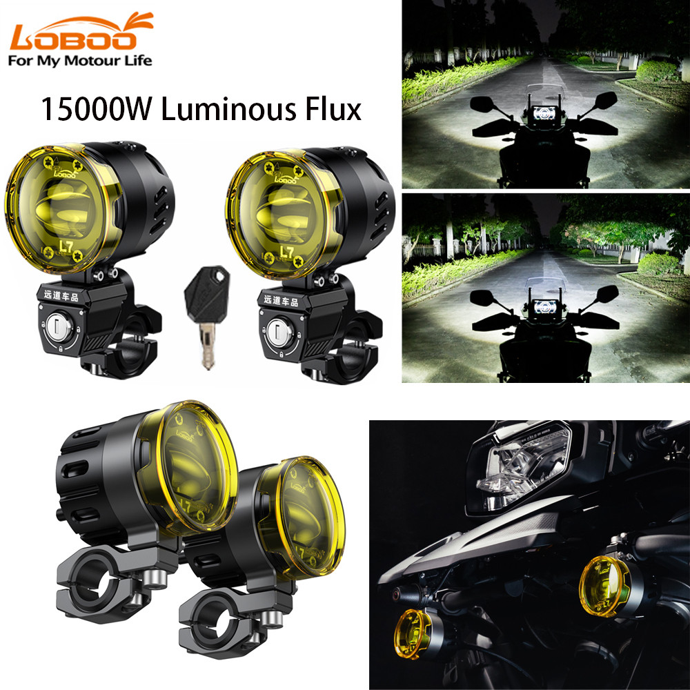 LOBOO L7S Motorcycle Spotlight Rapid Release Anti-theft 11 High And Low ...
