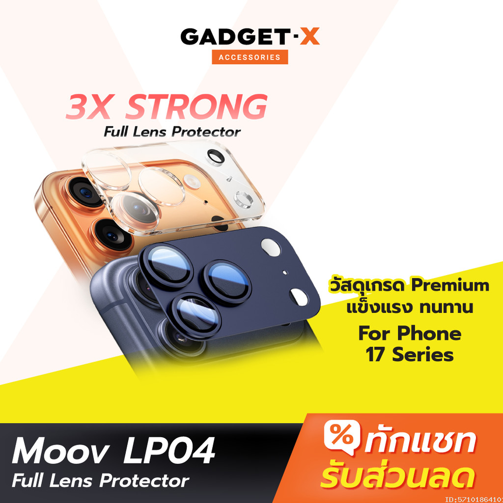 [แพ็คส่ง 1 วัน] Moov LP04 ฟิล์มเลนส์กล้อง สำหรับ ไอโฟน 17 Pro Max 17 ...