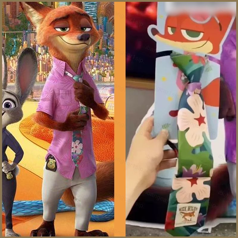 เนคไท.Cosplay จากภาพยนตร์แอนิเมชัน Zootopia แบบนิกวิลด์ เหมาะสำหรับ ...