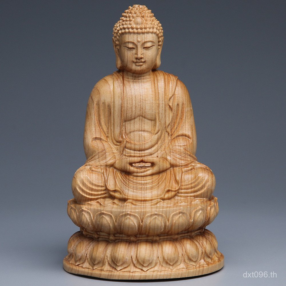 Yabo Craft Zen ของขวัญบูชาแกะสลัก Big Sun Tathagata ไม้แกะสลักตกแต่งตก ...