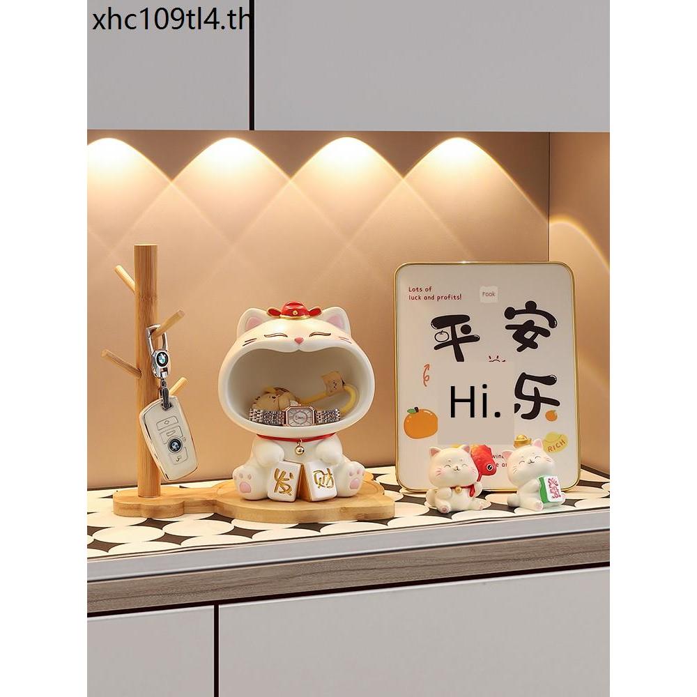 ตกแต่งทางเข้าที่เก็บกุญแจแมวนําโชคน่ารัก2025 ตกแต่งห้องนั่งเล่นในบ้าน ...