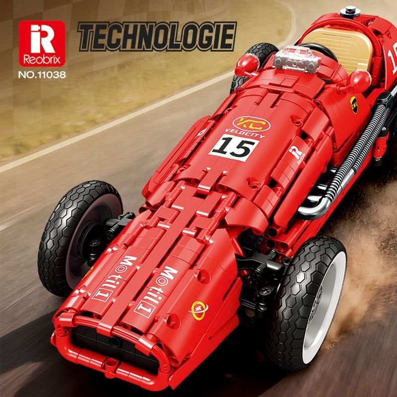Zhen Brick 11038 Ferrari F1 Building Block Retro สูตรรถเครื่องยนต์ ...