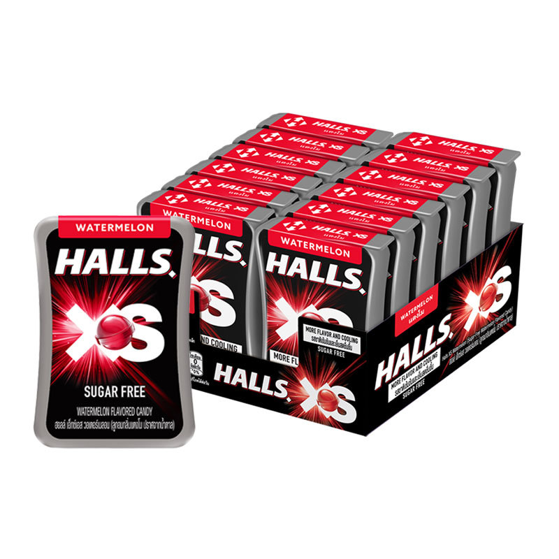 ฮอลล์ เอ็กซ์เอส แตงโม 12 ก. x 12 (HALLS XS Watermelon 12 g x 12 ...