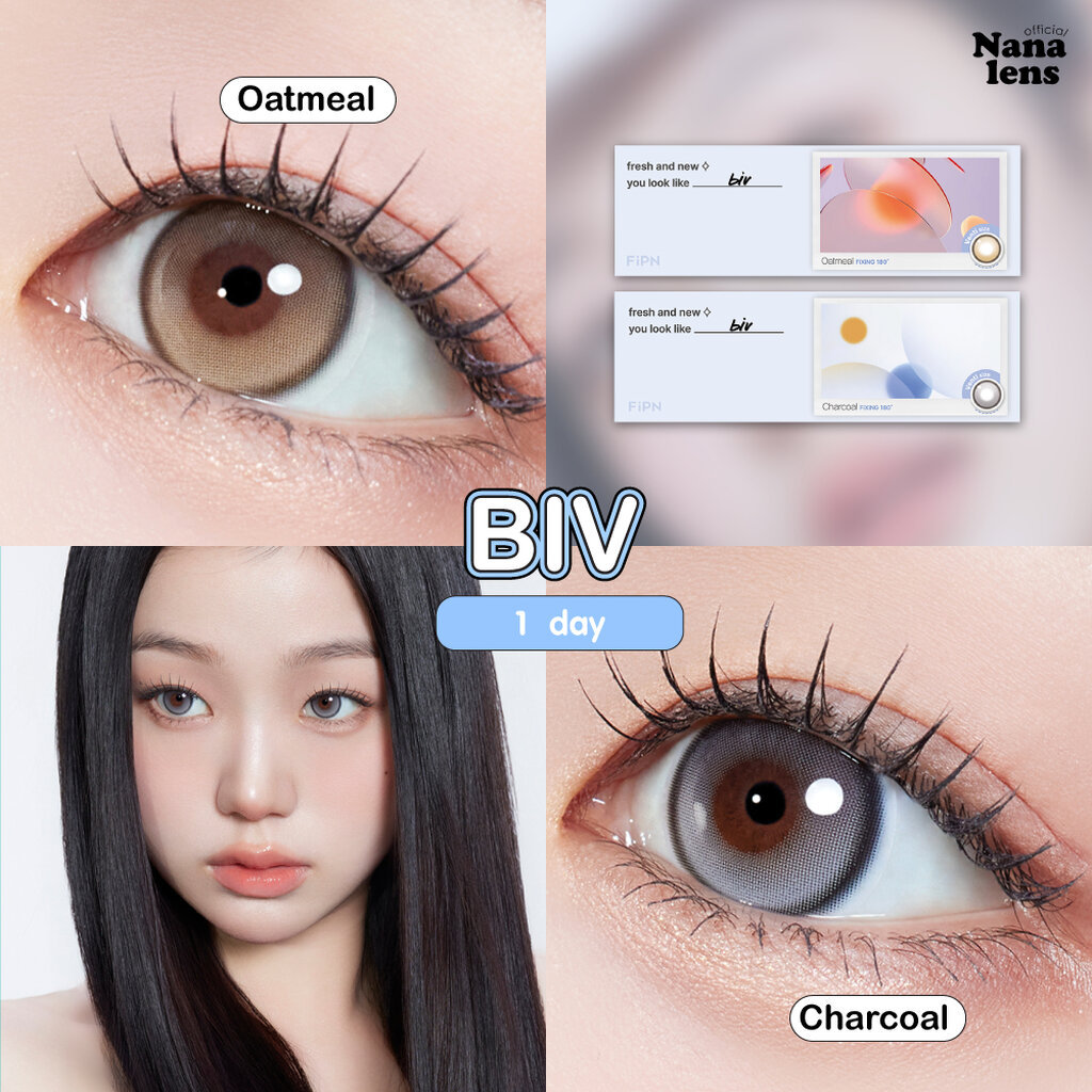 MYFiPN Biv Fixing 1 Day สี Oatmeal / Charcoal คอนแทคเลนส์รายวัน ...