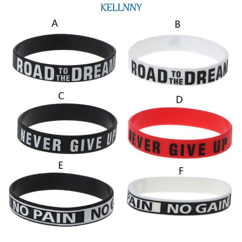 Kelln สร้อยข้อมือยางซิลิโคน Unisex สร้างแรงบันดาลใจสำหรับเส้นทางสู่ความ ...