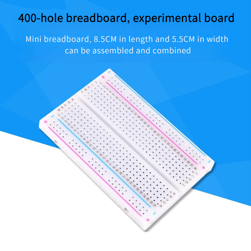 แผงวงจร Breadboard 400 หลุม Breadboard 8.5X5.5CM | Shopee Thailand