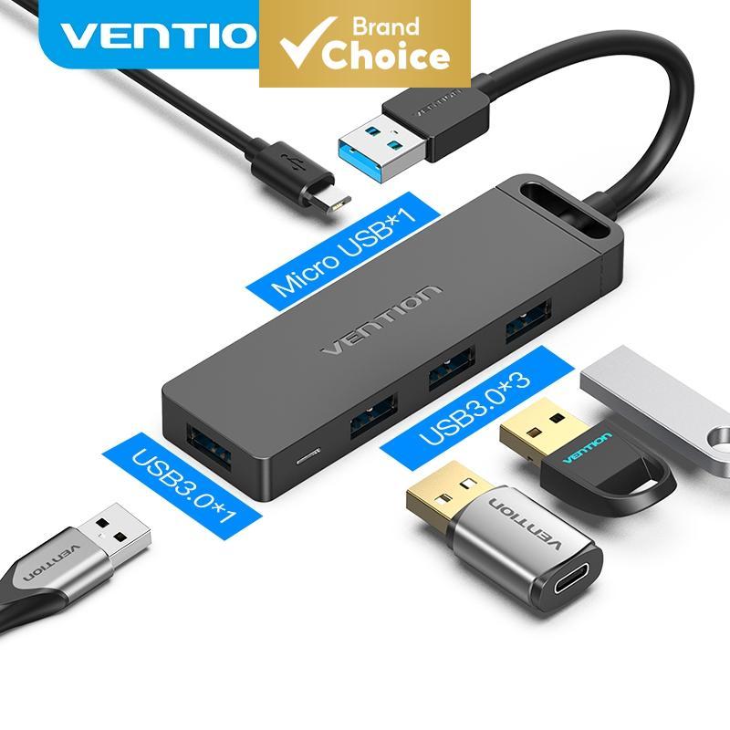 Vention อะแดปเตอร์ USB Hub แบบพกพา Ultra Slim USB Extender แหล่งจ่ายไฟ ...