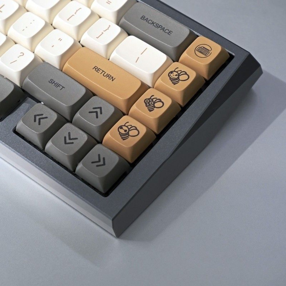 Honey Glow Keycaps 130 คีย์ XDA โปรไฟล์ PBT Minimalist Keycaps Dye ...