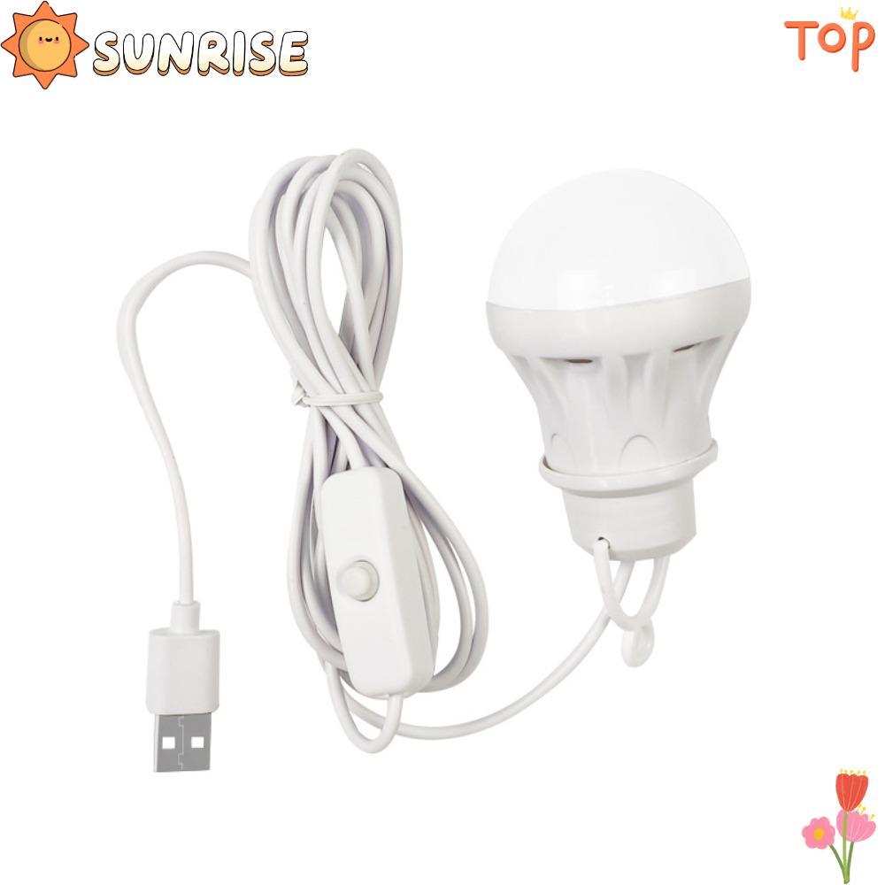 SUNRISE หลอดไฟฉุกเฉิน USB พร้อมสวิตช์ DC 5V Led Lantern Camp Light Lamp ...