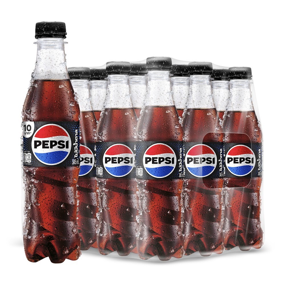 [ส่งด่วนวันนี้] เป๊ปซี่ น้ำอัดลม ไม่มีน้ำตาล 345 มล. x 12 PEPSI No ...