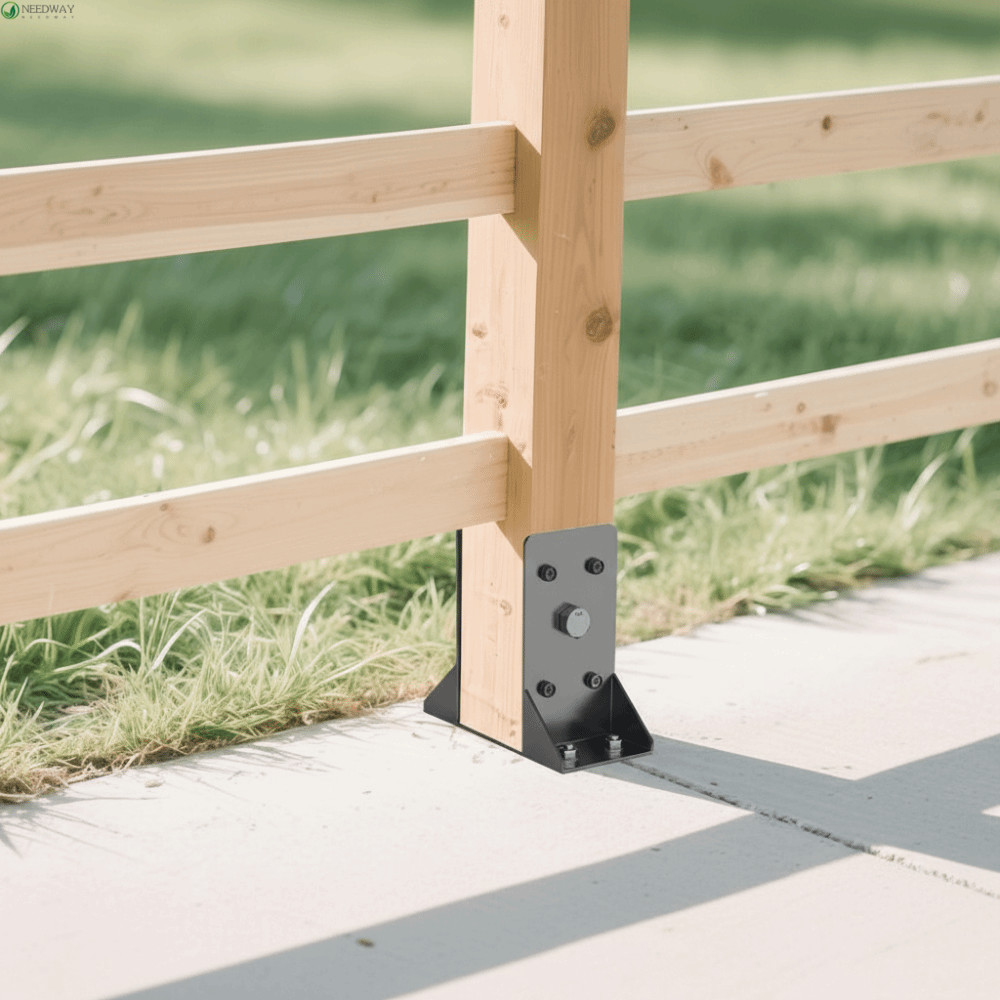 NEEDWAY Post Support Bracket, เหล็ก 4x4 นิ้ว/6x6 นิ้ว Deck Railing ...