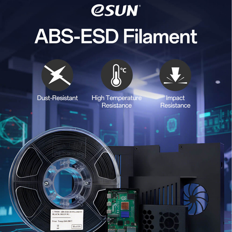 ABS ESD eSUN Filament 1.75 mm, 1 KG สำหรับ 3D Printer | Shopee Thailand