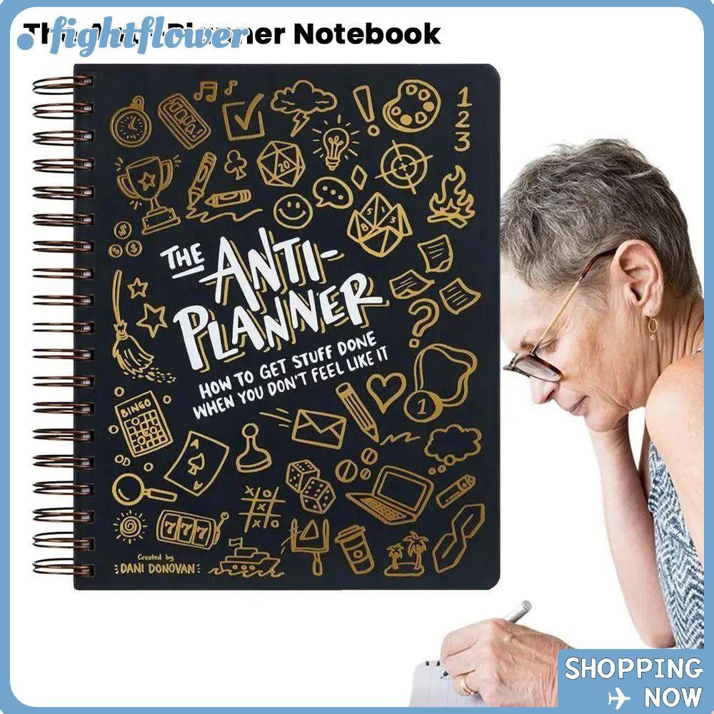 FIGHT The Anti-Planner Notebook, 166 /330 แผ่น Black ADHD Planner ...