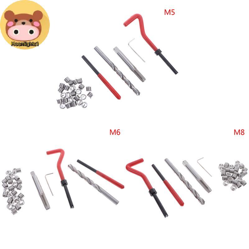 Moonlights1 เมตริกซ่อมชุดแทรก M5 M6 M8 Helicoil Pro Coil เครื่องมือ EN ...