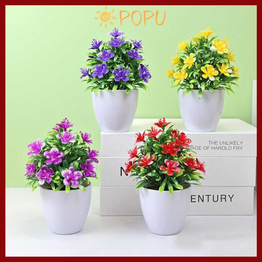 จัดส่งจากประเทศไทยPOPU In Pots Table Tree Pot Plants ดอกไม้ปลอมพืชขนาด ...