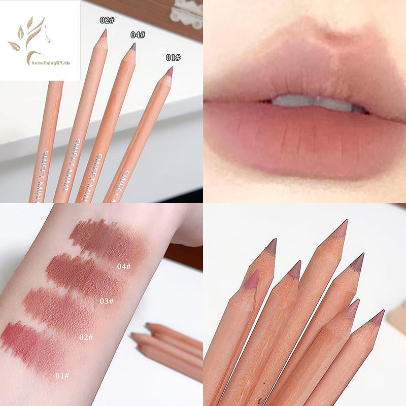 ONEHOME Wood Matte Lip Liner ไม่มีสี Outline Lip ลิปสติกปากกา Long ...