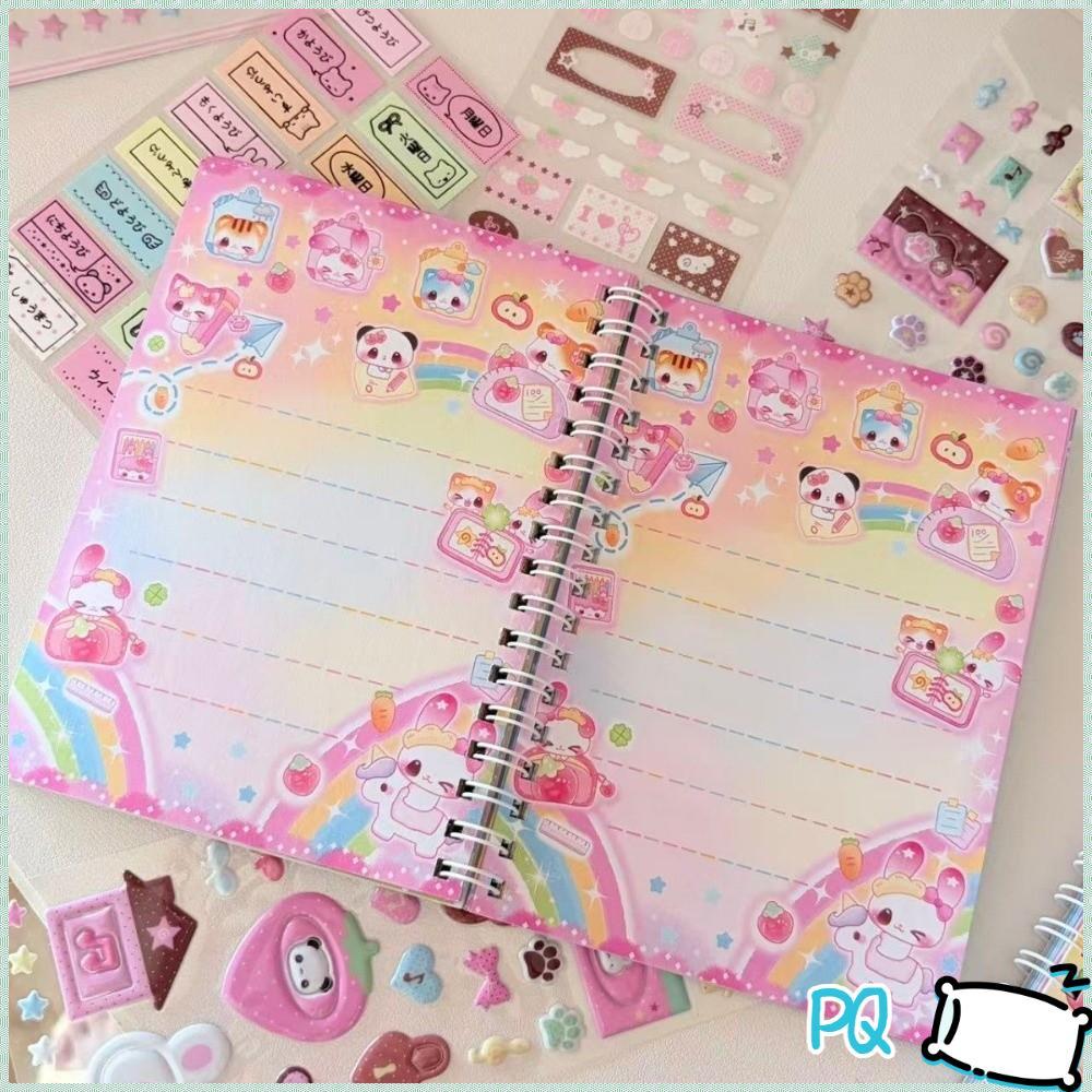 PQ Coil Notebook, Ruled หน้า Rainbow Bunny สมุดบันทึกสไตล์ Heisei ของ ...