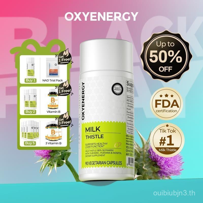 Oxyenergy7 Milk Thistle Liver Detox & Colon Cleanse 90 Capsules with ...