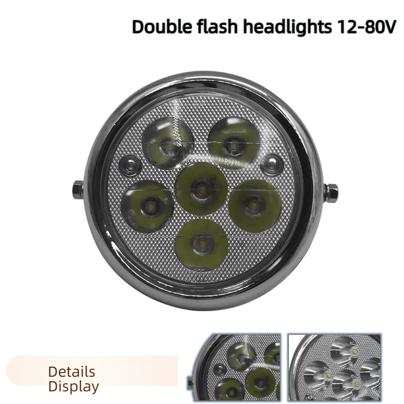 Electric Scooter Headlight 12V-80V Assembly Iron Shell Headlight for ...