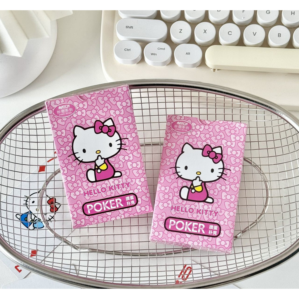 HelloKitty การ์ตูนน่ารัก Sanrio การ์ดเล่นสนุกเล่นความบันเทิงยามว่างเกม ...