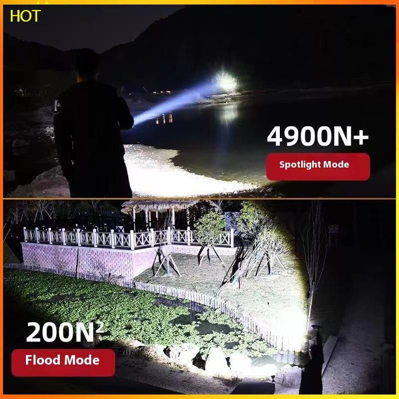 สปอตไลท์ฉุกเฉินแบบขยายได้ LED P50 ชาร์จด้วย Type-C มีระบบซูมและ ...
