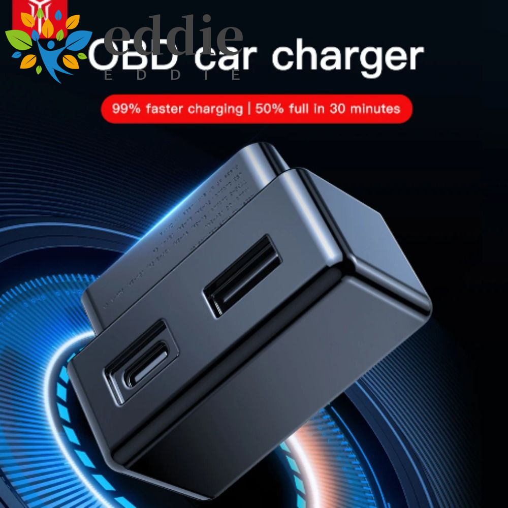 EDIE OBD ที่ชาร์จแบตในรถ, อะแดปเตอร์ติดผนัง Dual หัวอะแดปเตอร์ OBD ...