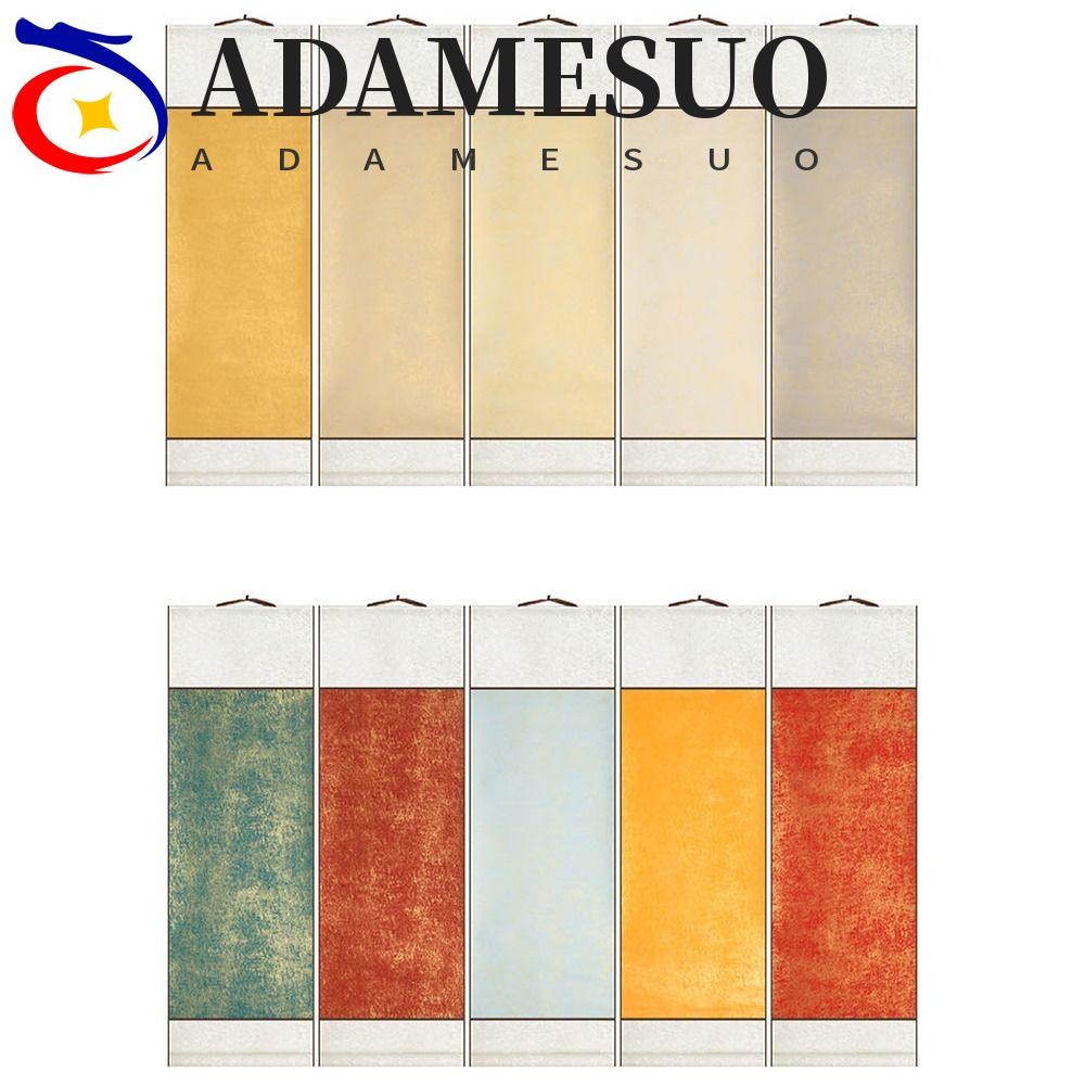 ADAMESUO Gilded กระดาษข้าว Scroll, Self-made ของขวัญภาพวาดกระดาษเปล่าแขวน Batik Scroll ...