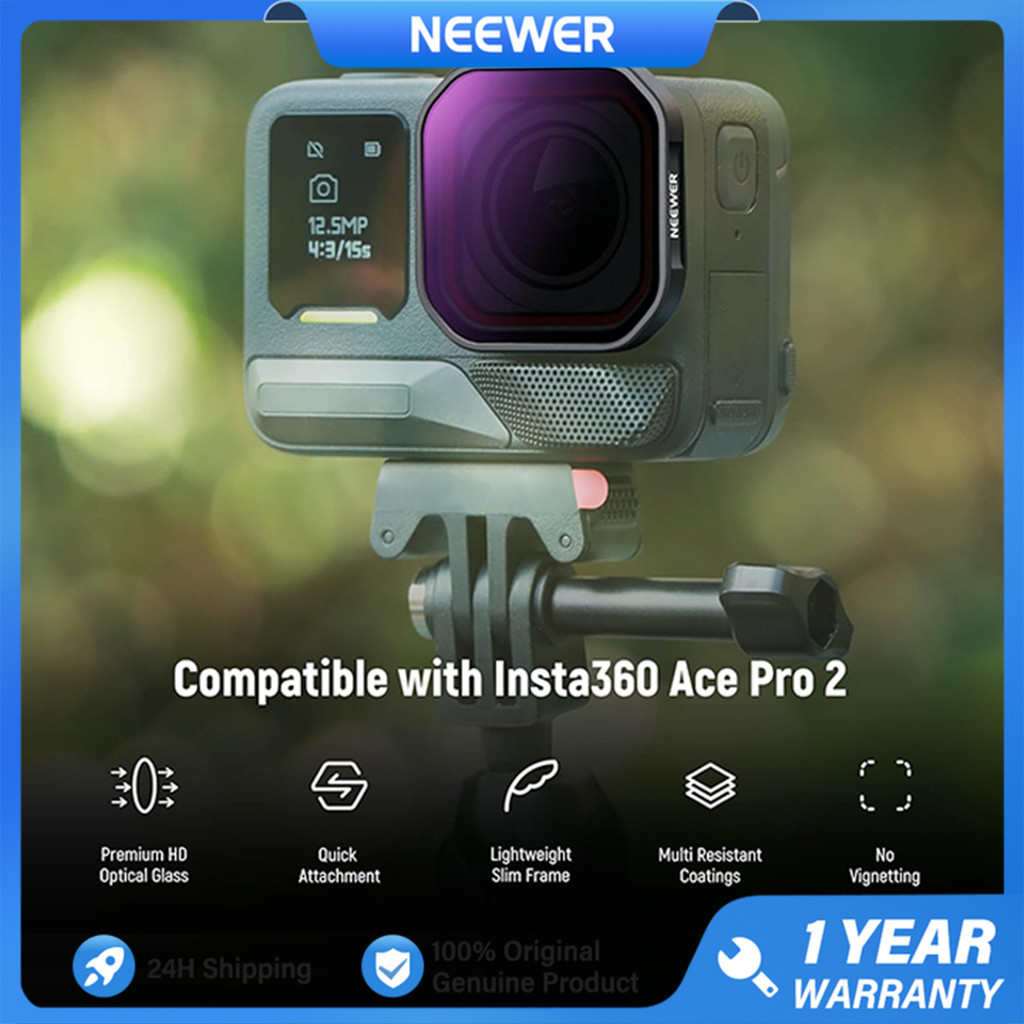 Neewer FL91 Insta360 Ace Pro 2 ND/PL 2-in-1 Filter 4-Pack Snap-On ...