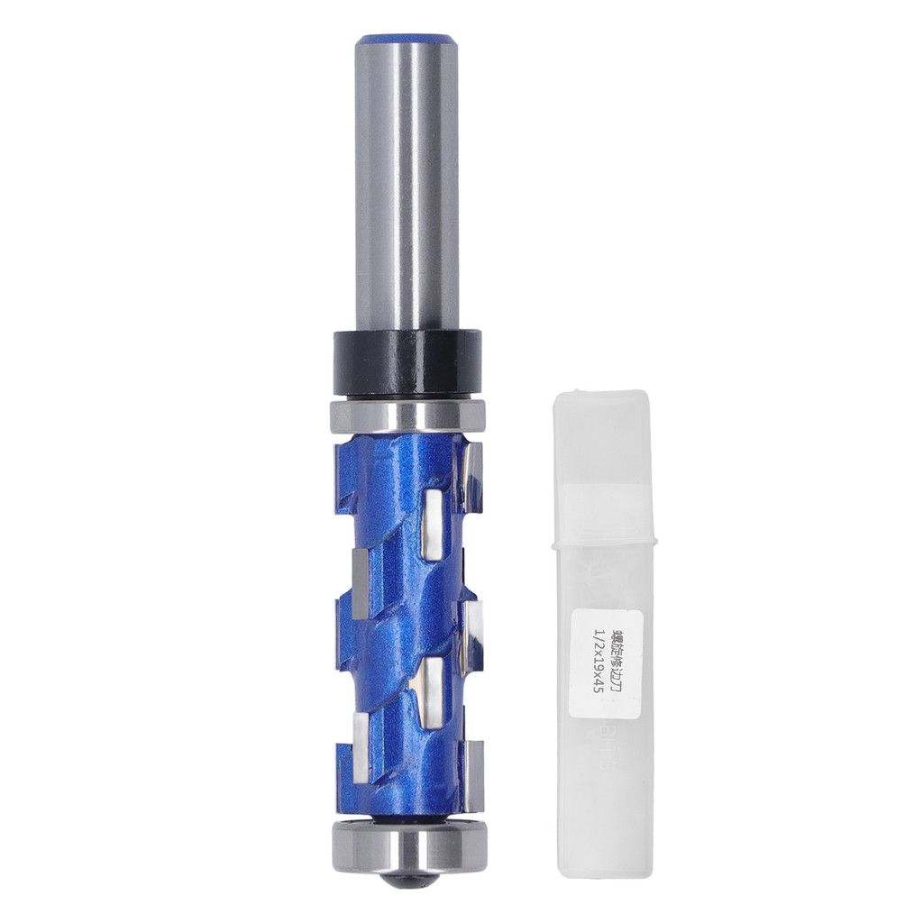 Must-Have Spiral Flush Trim Router Bit 1/2x19x45mm Dual Bearing Round ...