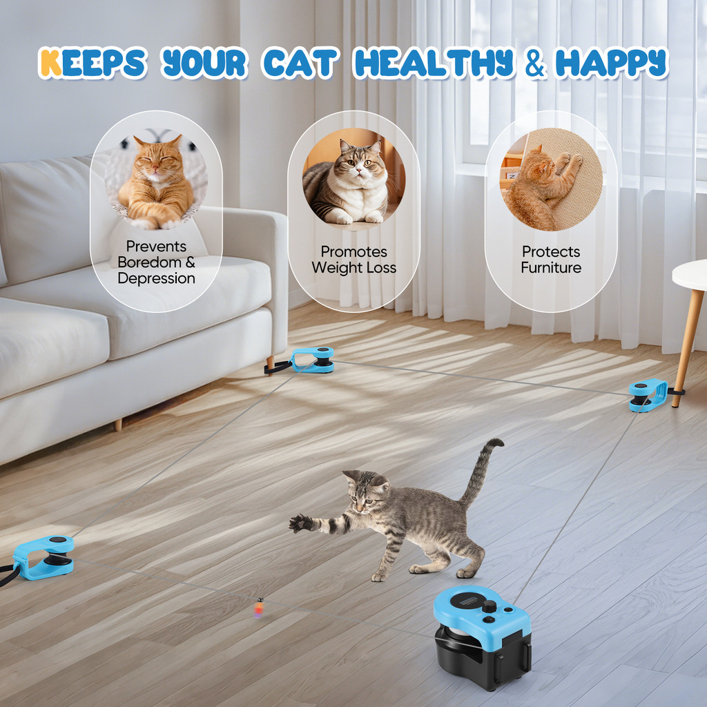 จัดส่งในพื้นที่+COD ลู่วิ่งแมว Adjustable Speed Cat Treadmill Toy ...