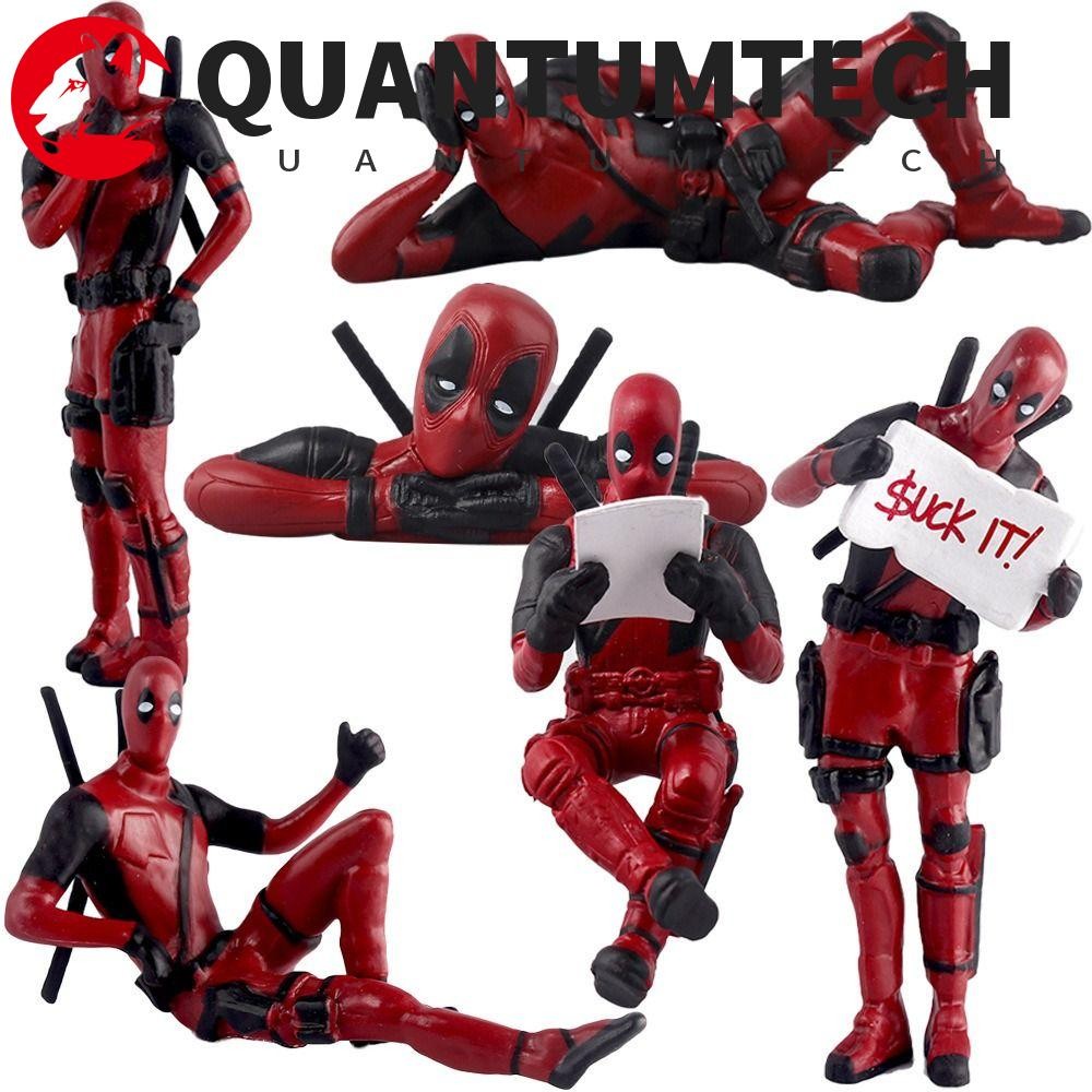 QUANTUMTECH 6 ชิ้น/เซ็ต Deadpool 3D ตัวเลข,โกหกอ่าน Deadpool ของเล่น,ของขวัญวันเกิด PVC 1&2 Gen ...