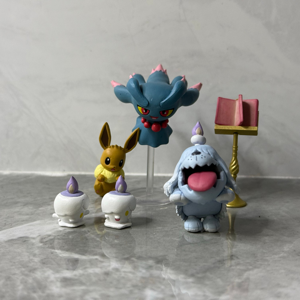 ของแท้จํานวนมาก Re-ment Pokémon Mystery Haunted House 2 Eevee เทียน ...