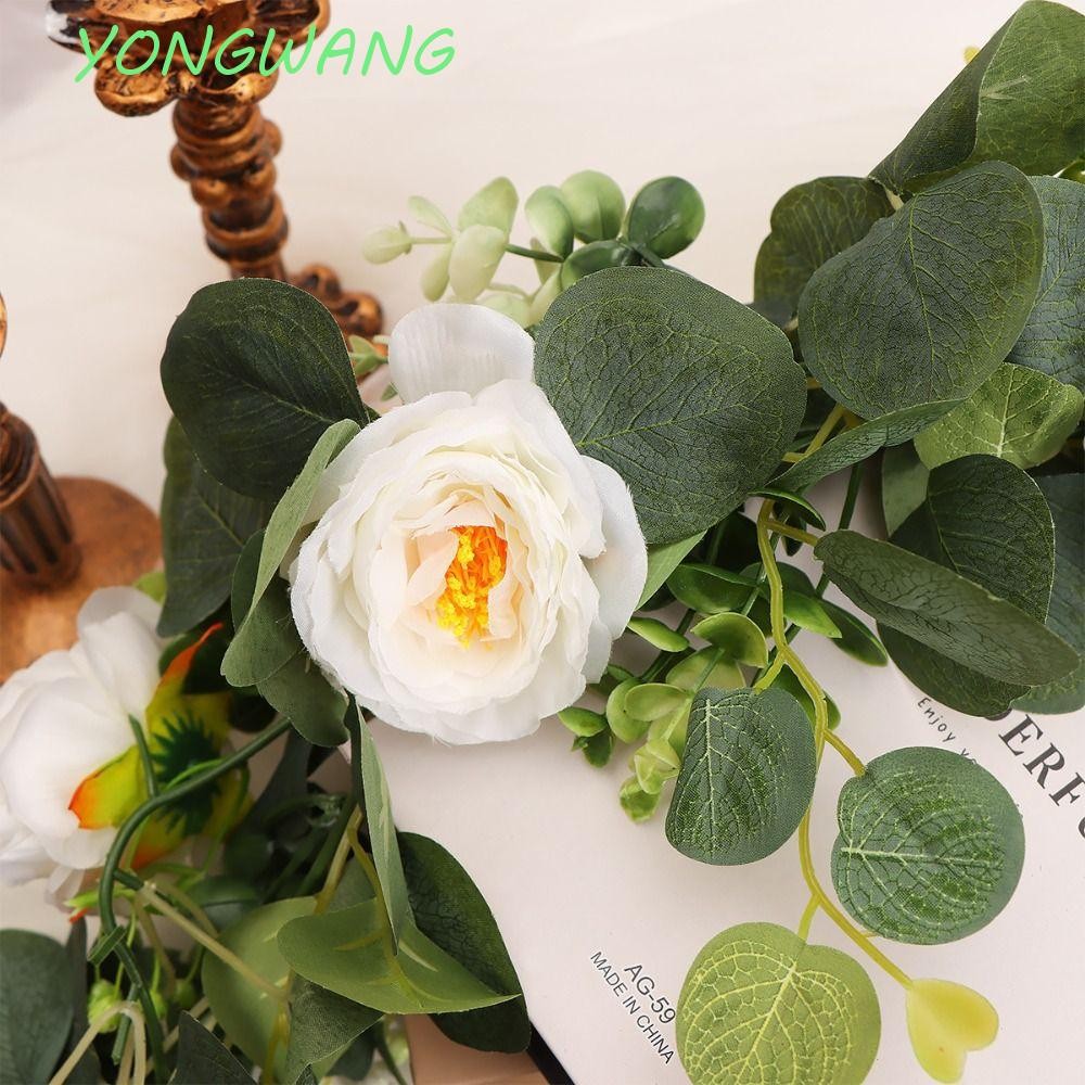 YONGWANG Vines และใบยูคาลิปตัส สำหรับตกแต่งงานปาร์ตี้ ใช้งานได้หลากหลาย ...