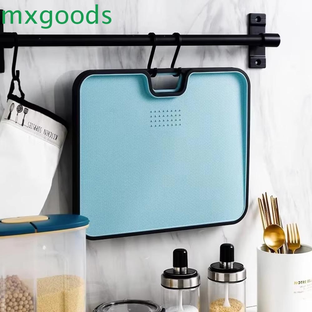 MXGOODS เขียงฟางข้าวสาลีสองด้านป้องกันล้นผลไม้เขียงมัลติฟังก์ชั่ลื่นแขวนกับพื้นที่บดกระเทียมสับ ...