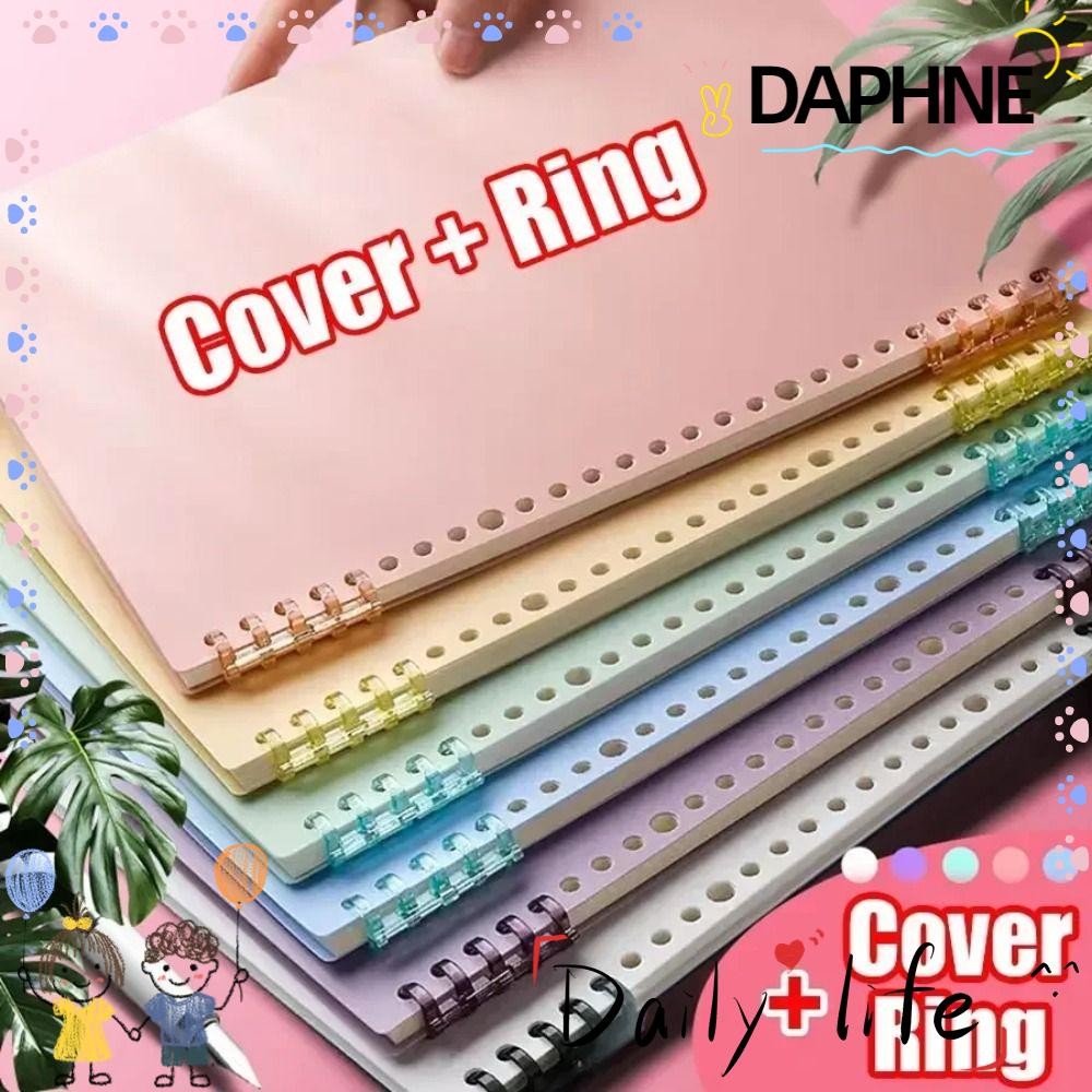 DAPHNE สมุดโน๊ตใบหลวม DIY 4 ชิ้น, ปกหนังสือแบบหลวมสีสันสดใสโปร่งใส ...