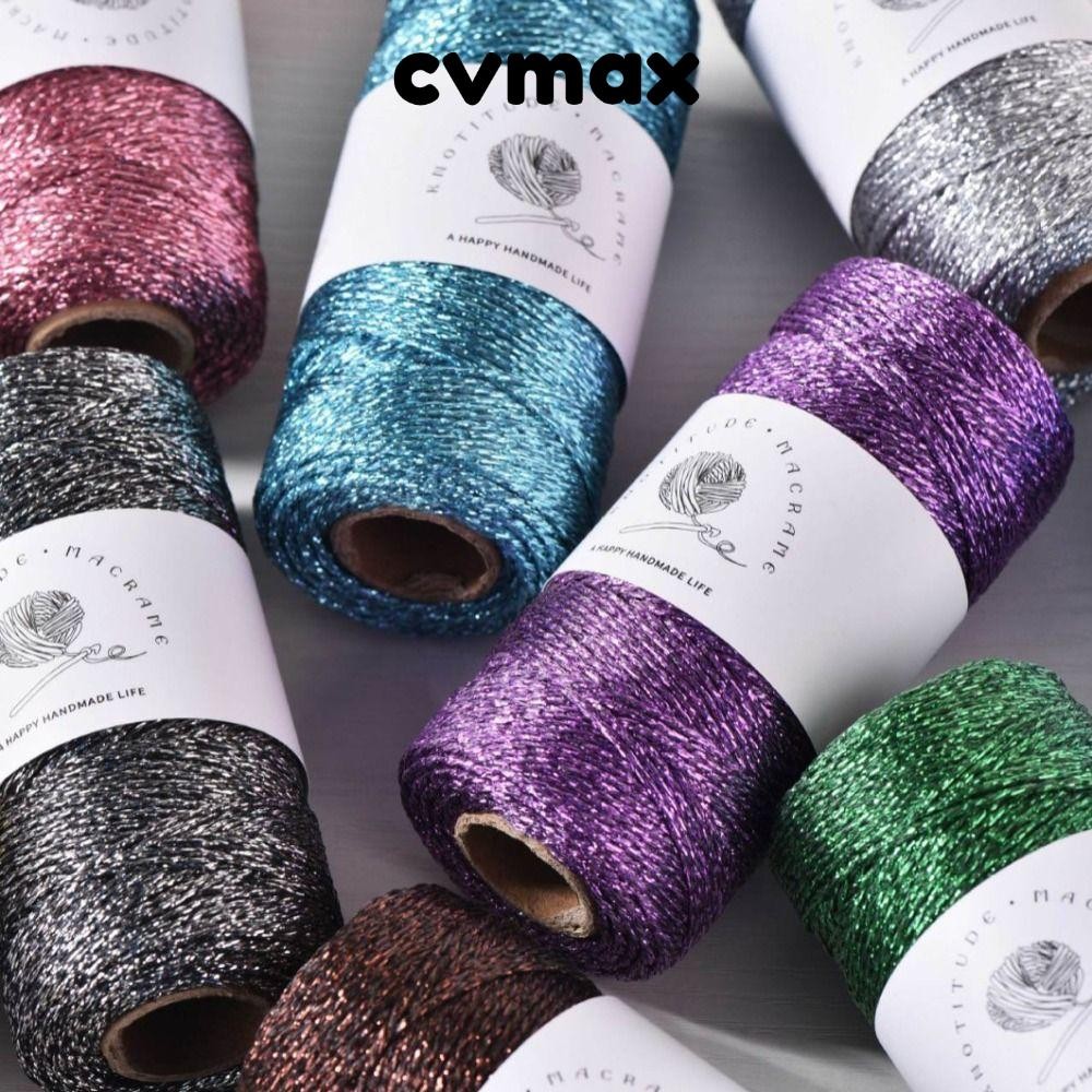 CVMAX เส้นด้ายโลหะ, DIY Handmade ถักโครเชต์ Glitter Gold Sliver ด้ายสายไฟ, 1 มม.Multicolor 100M ...