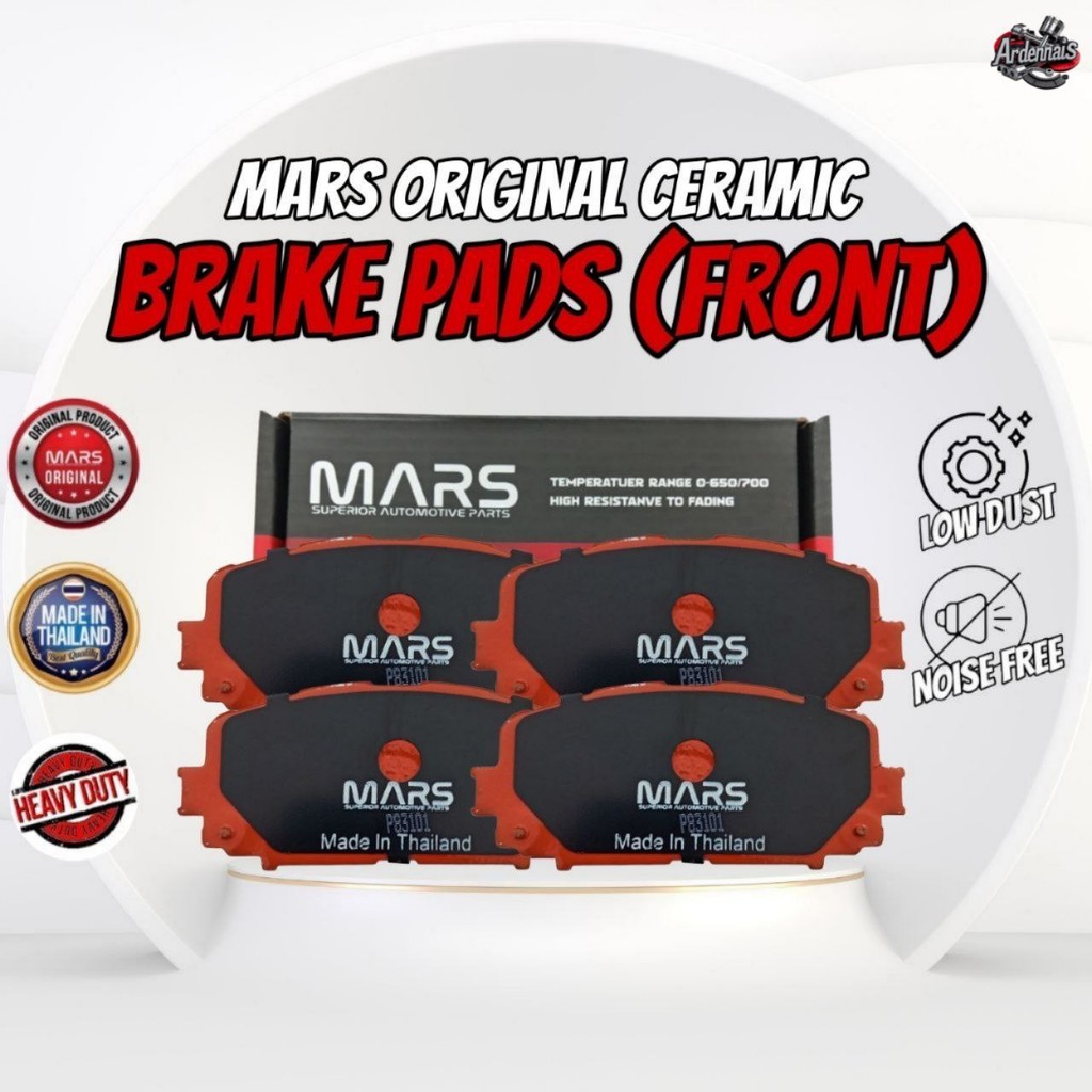 MARS TOYOTA VIOS NCP93, NCP150 (G&S,TRD) ผ้าเบรค 1 ชุด FRONT & REAR ...