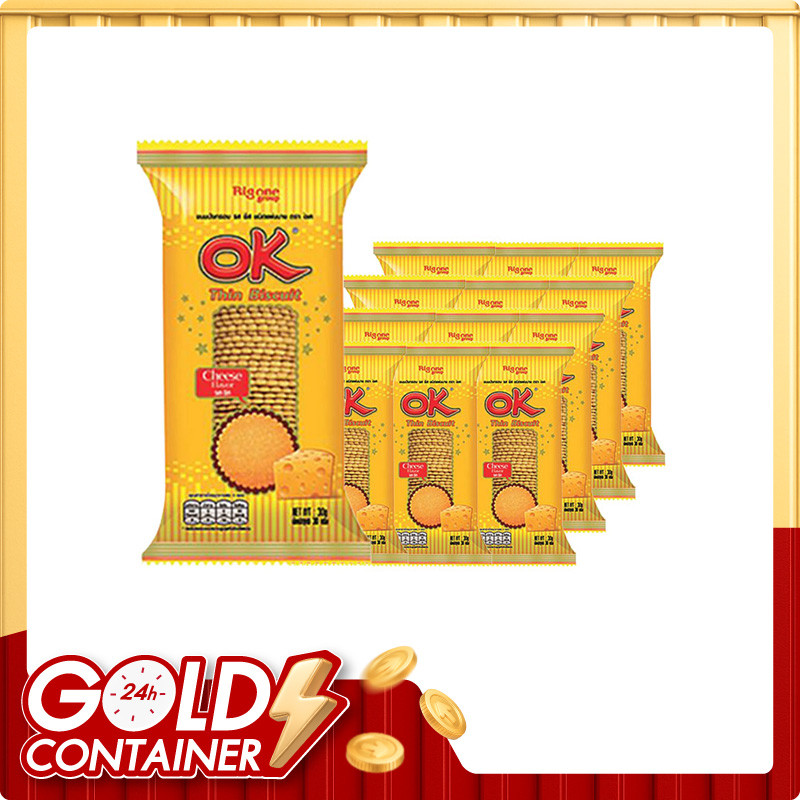โอเค ขนมปังกรอบแผ่นบาง รสชีส 30 ก. x 12 (OK Thin Cracker Cheese 30 g x ...