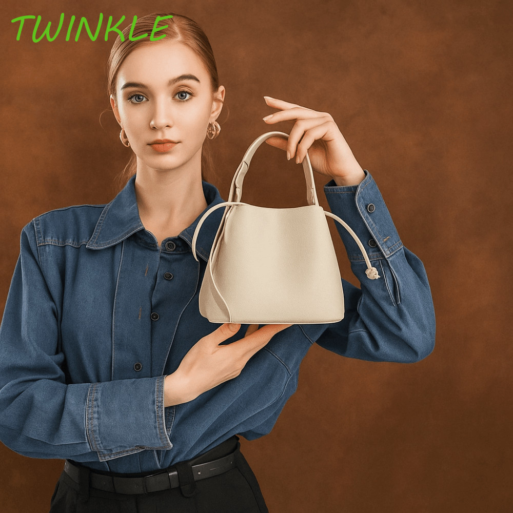 TWINKLE1 กระเป๋าสะพายข้างPUหนังแท้ สไตล์เรียบง่าย สำหรับนักศึกษาและใช้งานประจำวัน | Shopee Thailand