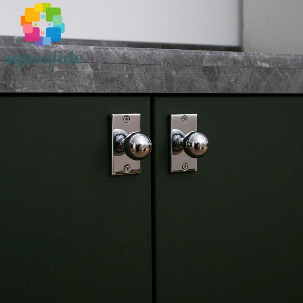 AQUAGLIDE Gold Round Ball Handle, Round Ball Shape Silver Cupboard ...