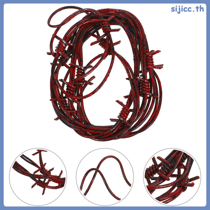 จําลองโซ่ลวด Thorn Western สไตล์ Prom Barbed Party Wires Prop sijicc ...