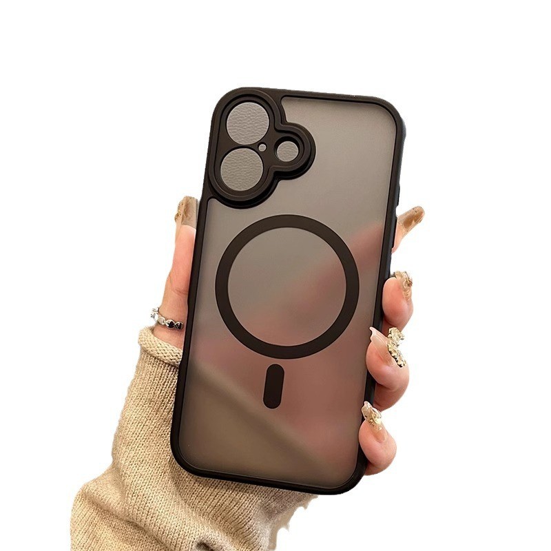 PC Semi-Transparent Skin-Feel Frosted Magnetic Case Anti-Collision Anti ...
