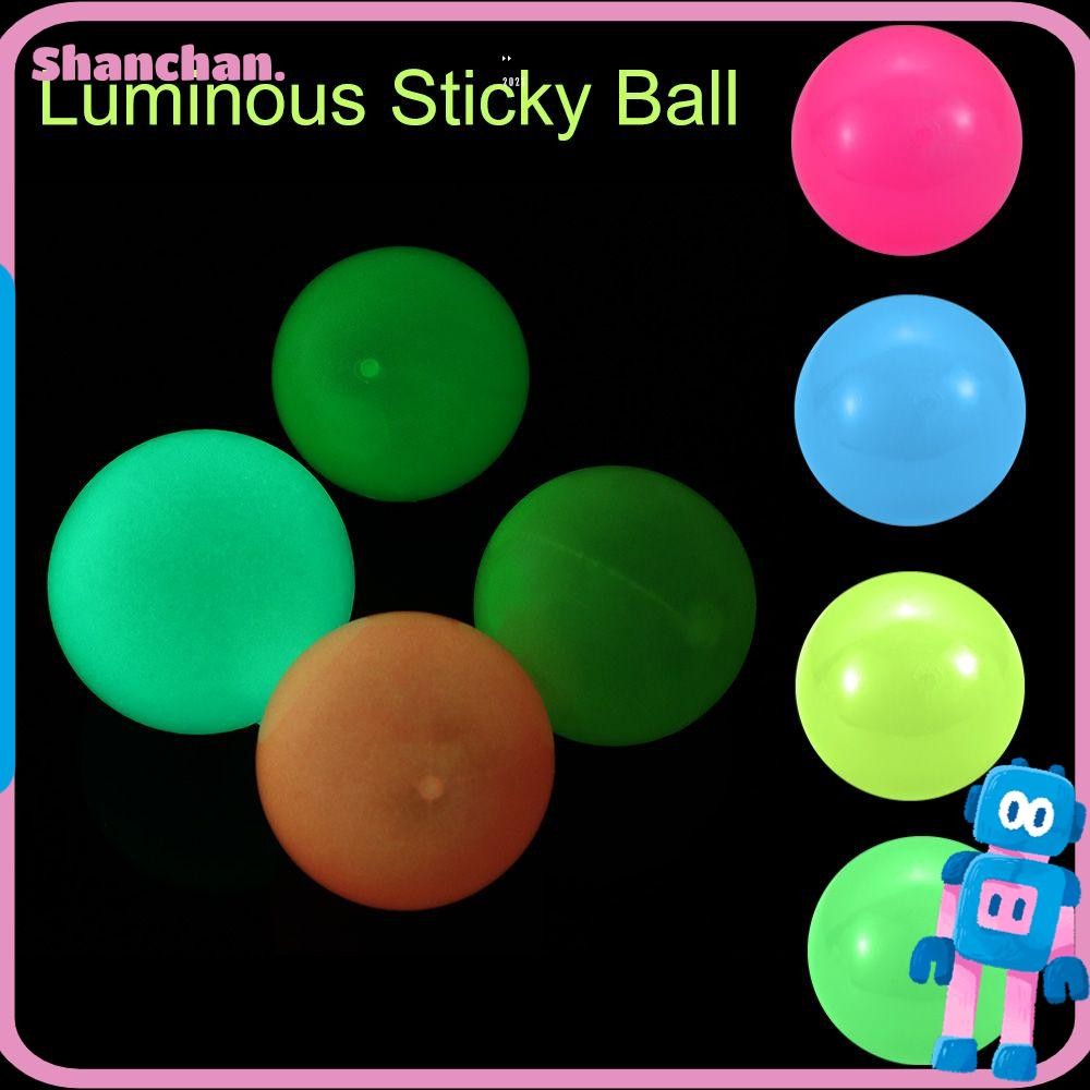 SHANCHAN Globs Balls, โยนเป้าหมายลูกเพดานเหนียว, Squishy Squash Glow in ...