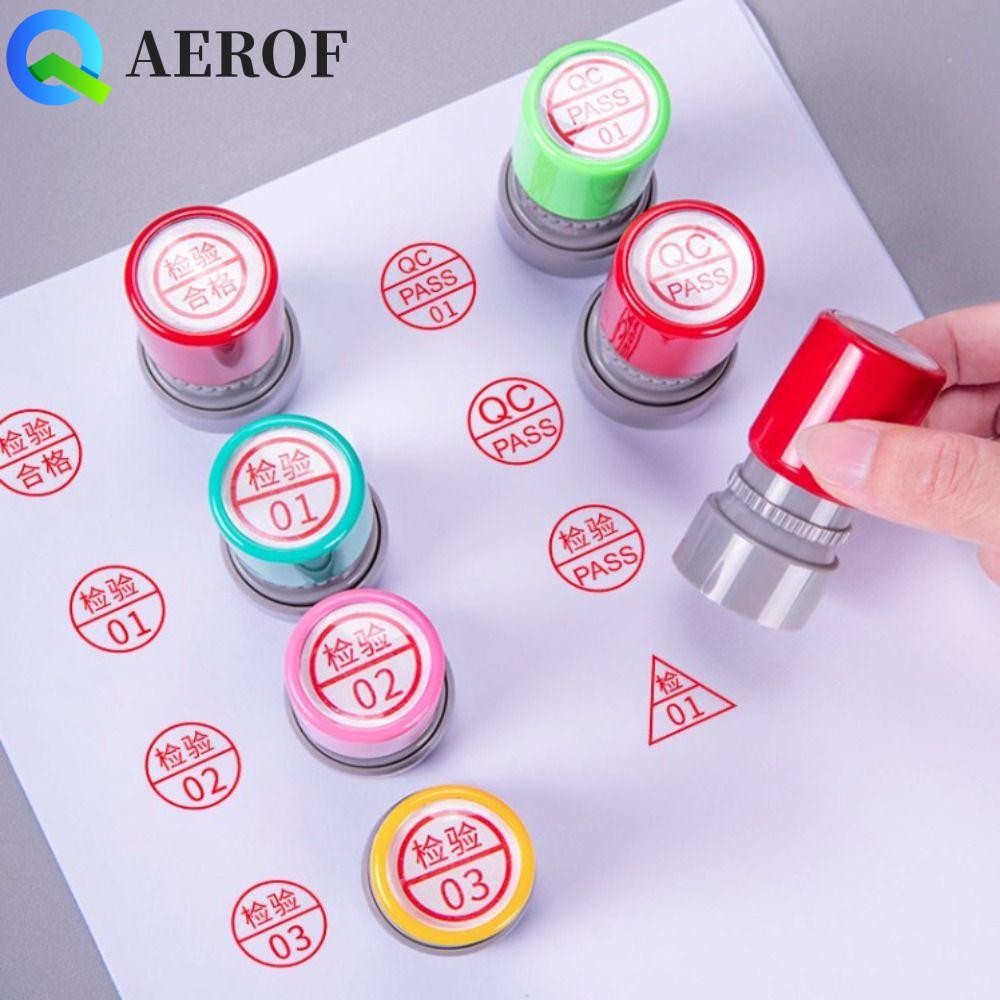 AEROF QA QC Inspect Stamp, แกะสลัก Self-Inking Quality PASS Stamp ...