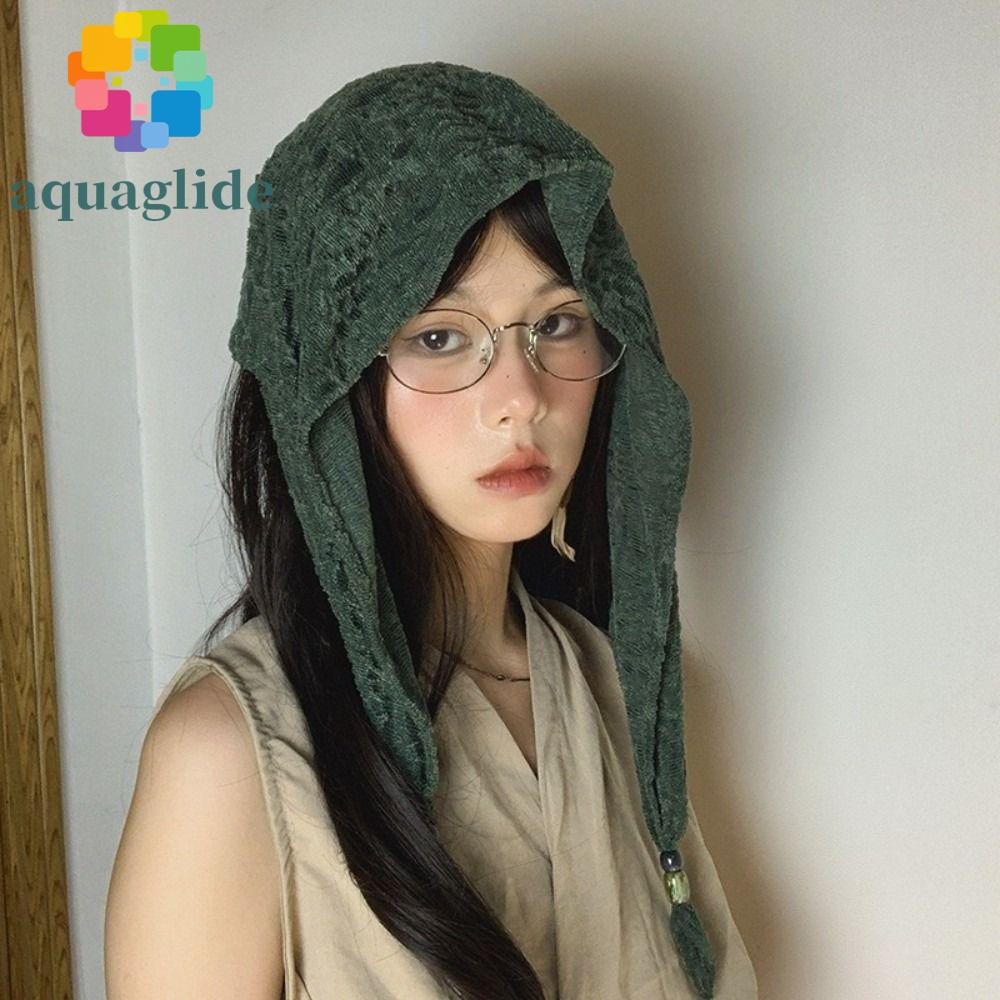ผ้าพันคอลายลูกปัดแบบ AQUAGLIDE สไตล์วินเทจ-retro sweet y2k สำหรับ 여성 ...