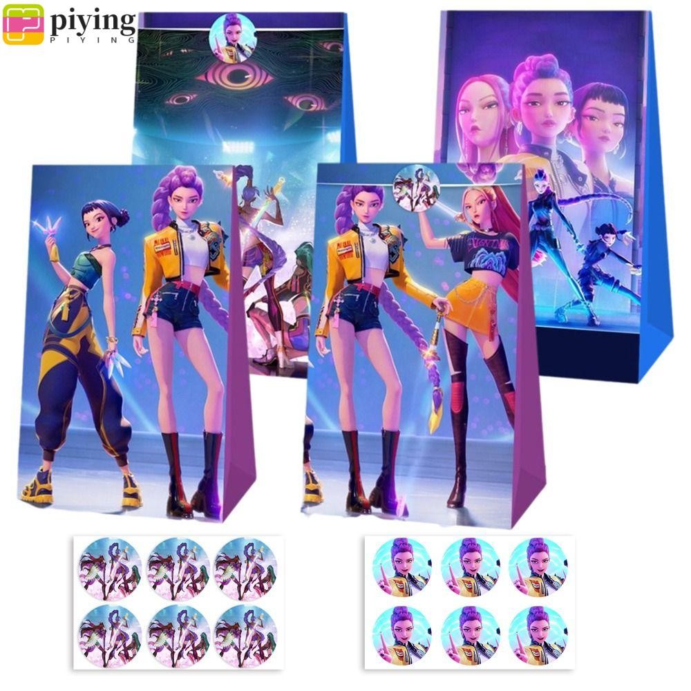 PIYING 12pcs กระเป๋าถือการ์ตูน,อะนิเมะรูป Offset กระดาษการผลิต Kpop ...