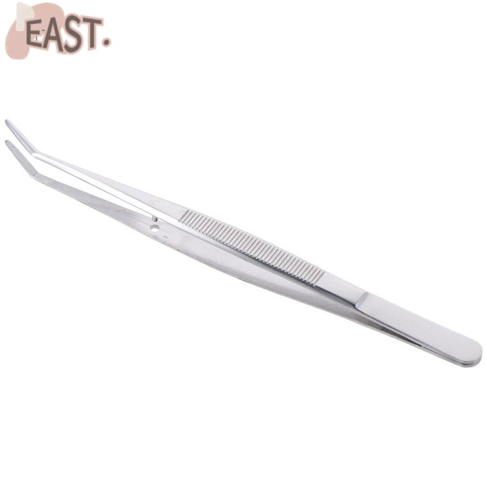 EASTS 1 PC 6.1 "Precision Tweezer, Silver Stainless Steel Curved ...