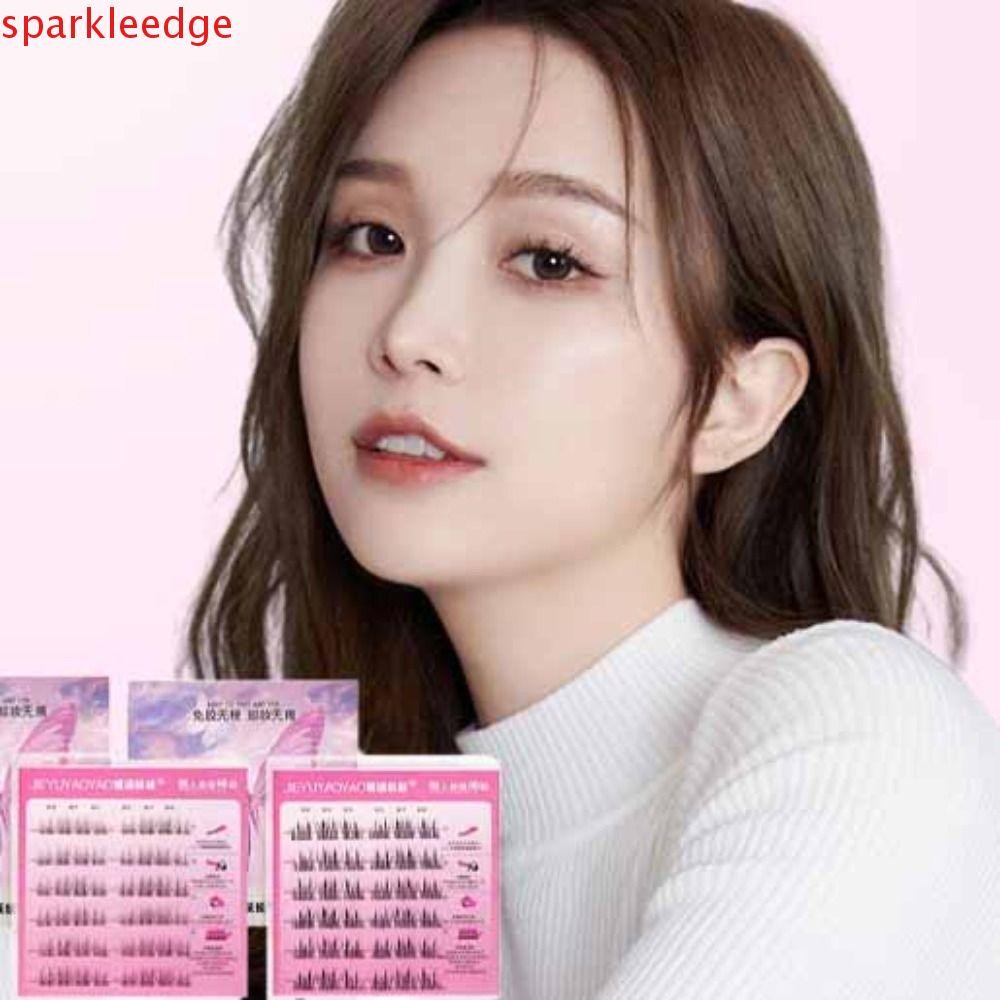 SPARKLEEDGE Self-กาวLash Clusters,หวานแต่งหน้ากาวขนตาปลอม,แฟชั่นDIYแต่ละกาวยาวนานฟรีปลอมขนตา ...