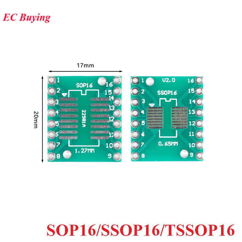 20 ชิ้น/1 PC SOP16 SSOP16 TSSOP16 ถึง DIP16 Transfer Board DIP Pin อะแด ...