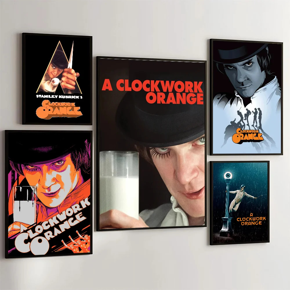 Retro A Clockwork Poster สติกเกอร์กระดาษคราฟท์ อุปกรณ์ตกแต่งผนัง สำหรับ ...